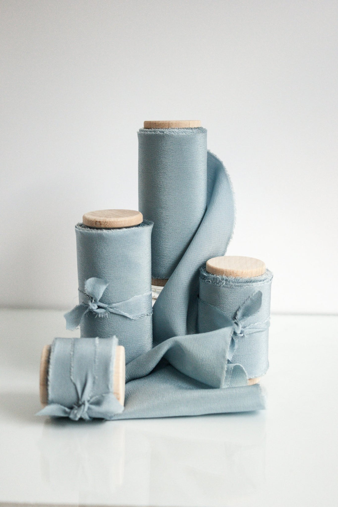 Blue Bell Crepe de Chine Silk Ribbon - The Lesser Bear
