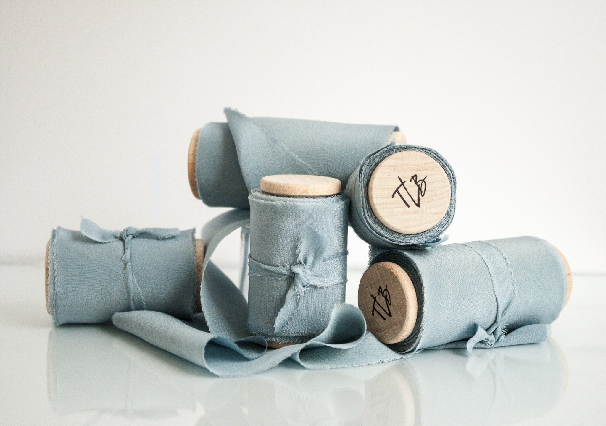 Blue Bell Crepe de Chine Silk Ribbon - The Lesser Bear