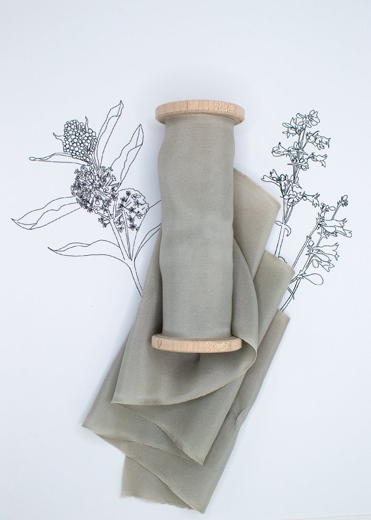 Talia Blue Habotai Silk Ribbon - The Lesser Bear